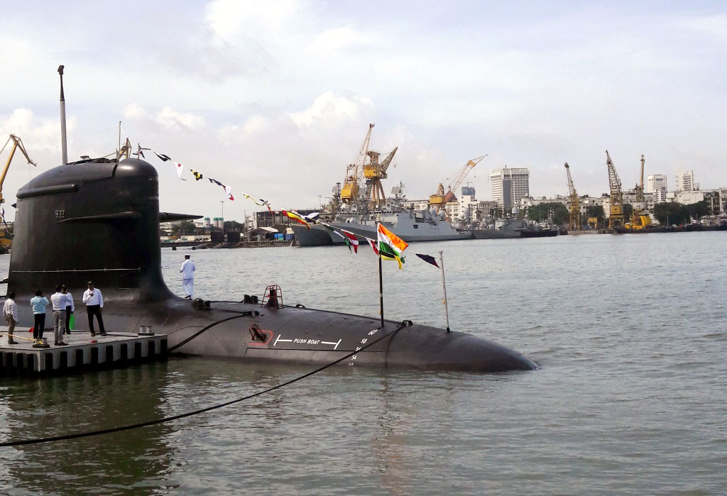 Commissioning of INS Khanderi, the second Indian SCORPENE-class ...