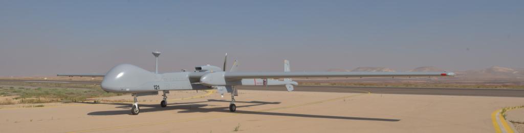 The first German Heron TP UAV, produced by Israeli Aerospace Industries ...