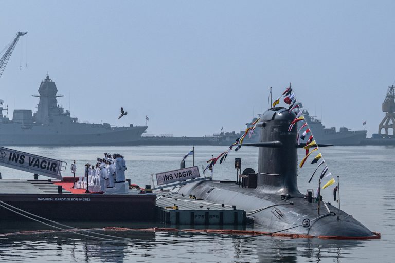Commissioning of INS Vagir, the fifth Kalvari-class submarine entirely ...