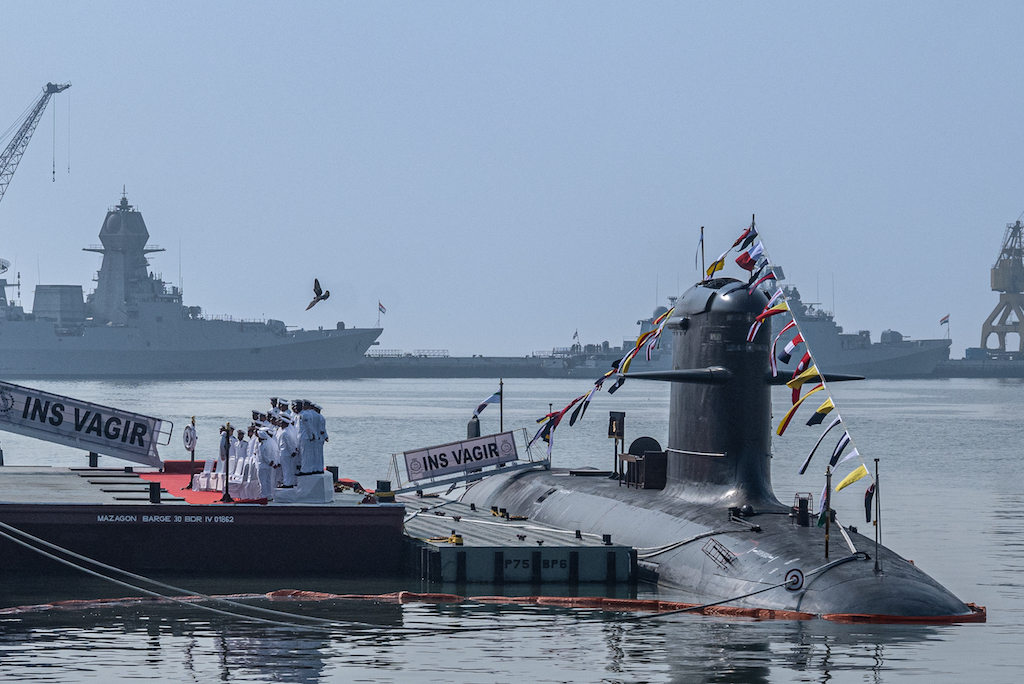 Commissioning of INS Vagir, the fifth Kalvari-class submarine entirely ...