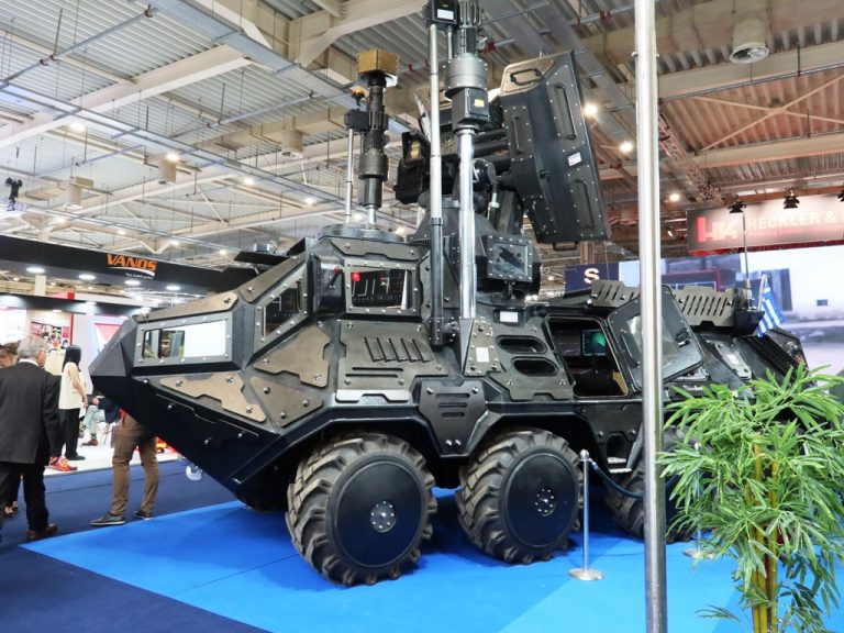 DEFEA 2023 - SR-42 star-wars C-UAS system exhibited by Soukos Robots ...