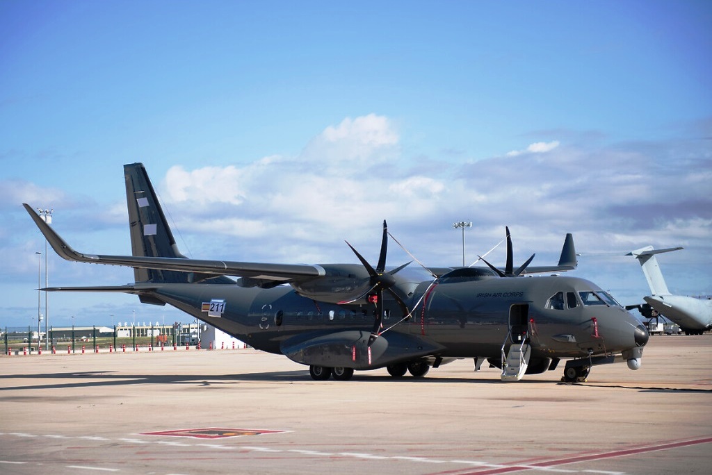 Irish Minister for Defence welcomes the arrival of the first of two Airbus C295 Maritime Patrol ...