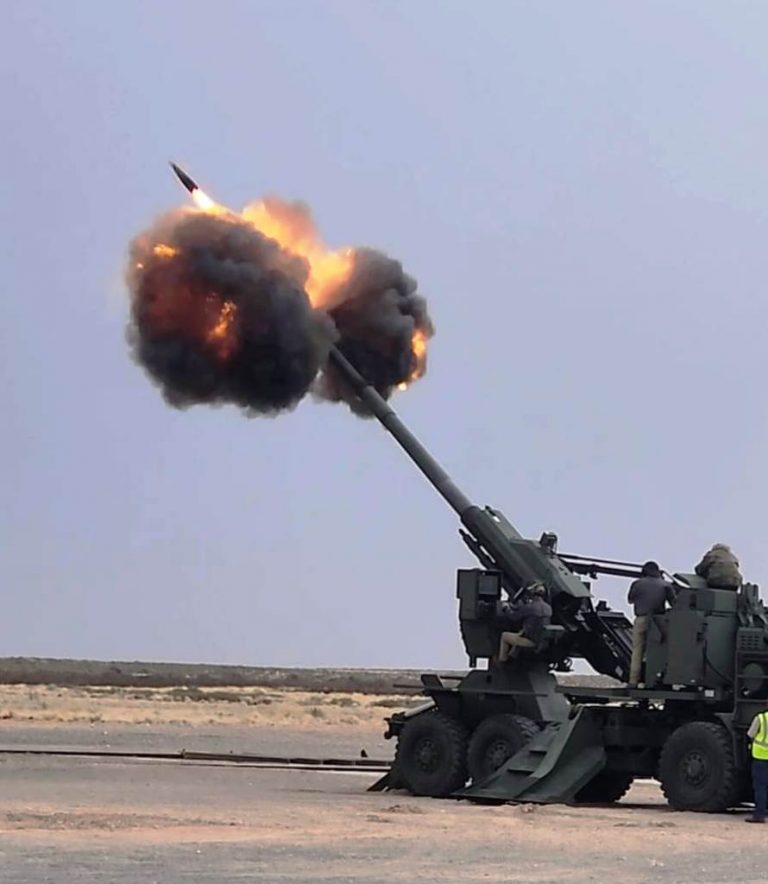 Denel’s 155mm T5-52 Self-Propelled Howitzer achieved more than 60 Km ...