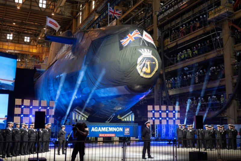 Sixth Astute Class Submarine named HMS Agamemnon at Barrow-in-Furness ...