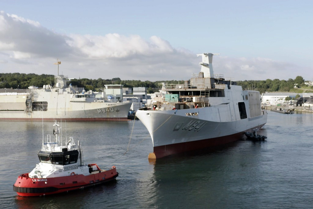 Launching of the Tournai, third mine countermeasure vessel of the ...